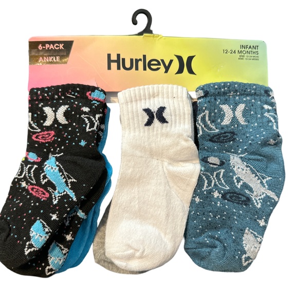 Hurley | Accessories | Hurley Infant 6 Pack Socks 224 Months New | Poshmark